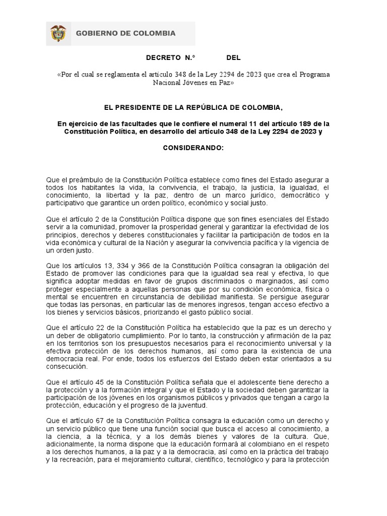 12-07-2023-Proyecto de Decreto Reglamentario | PDF 12-07-2023-Proyecto de Decreto Reglamentario | PDF