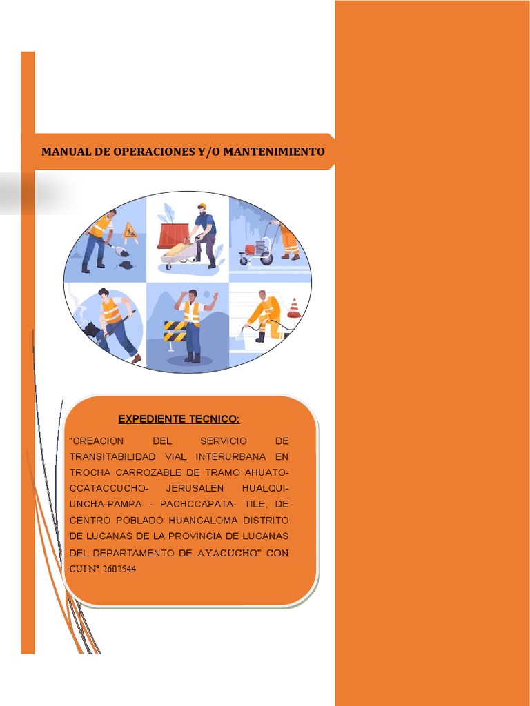 Manual de Operaciones y Mantenimiento | PDF | La carretera | Alcantarillado