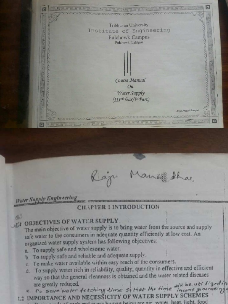 Water Supply Notes (IOE) | PDF
