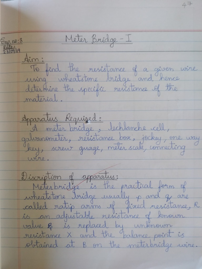 Ex. No. 2.meter Bridge | PDF
