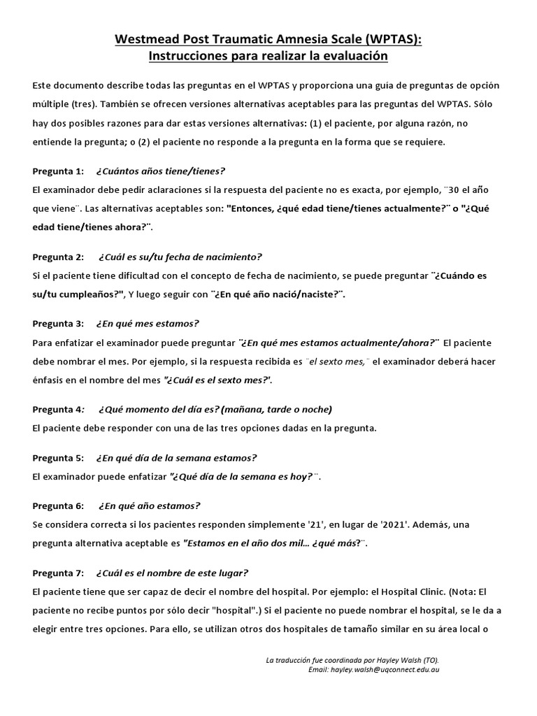 Spanish Instrucciones For The WPTAS 25.03.2021 | PDF
