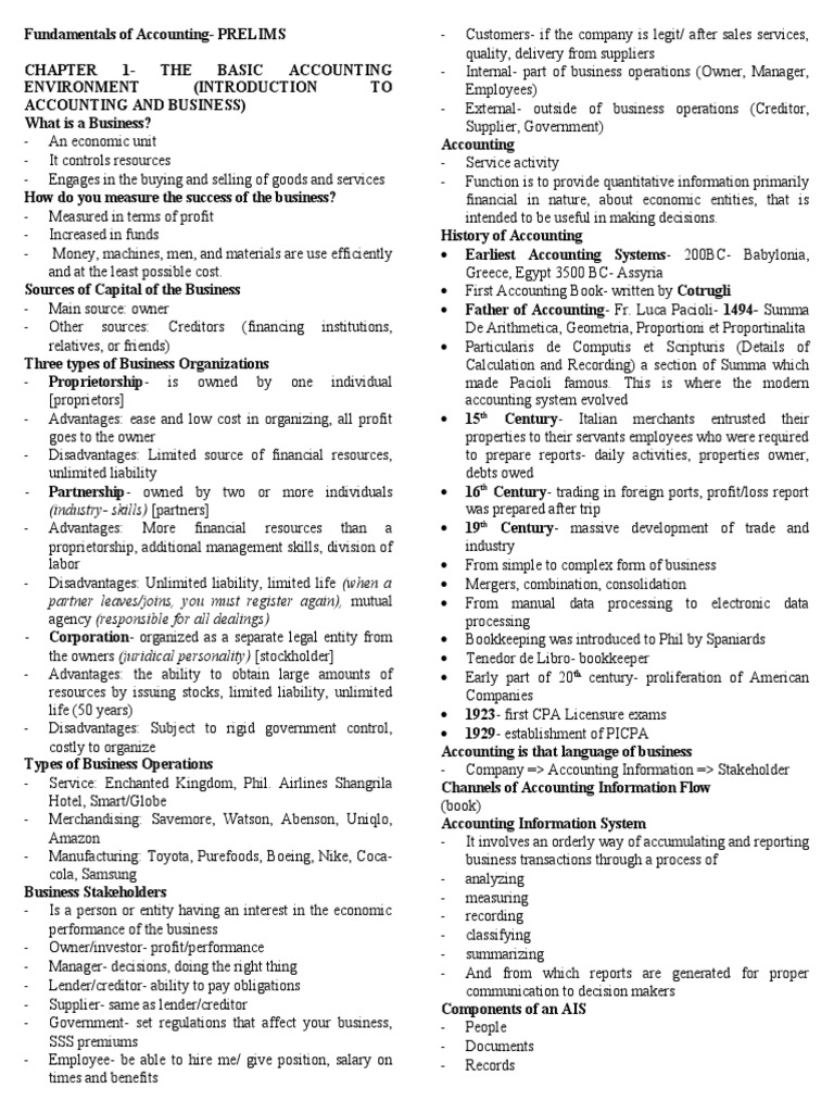 Compilation_FUNACC_Prelims | PDF