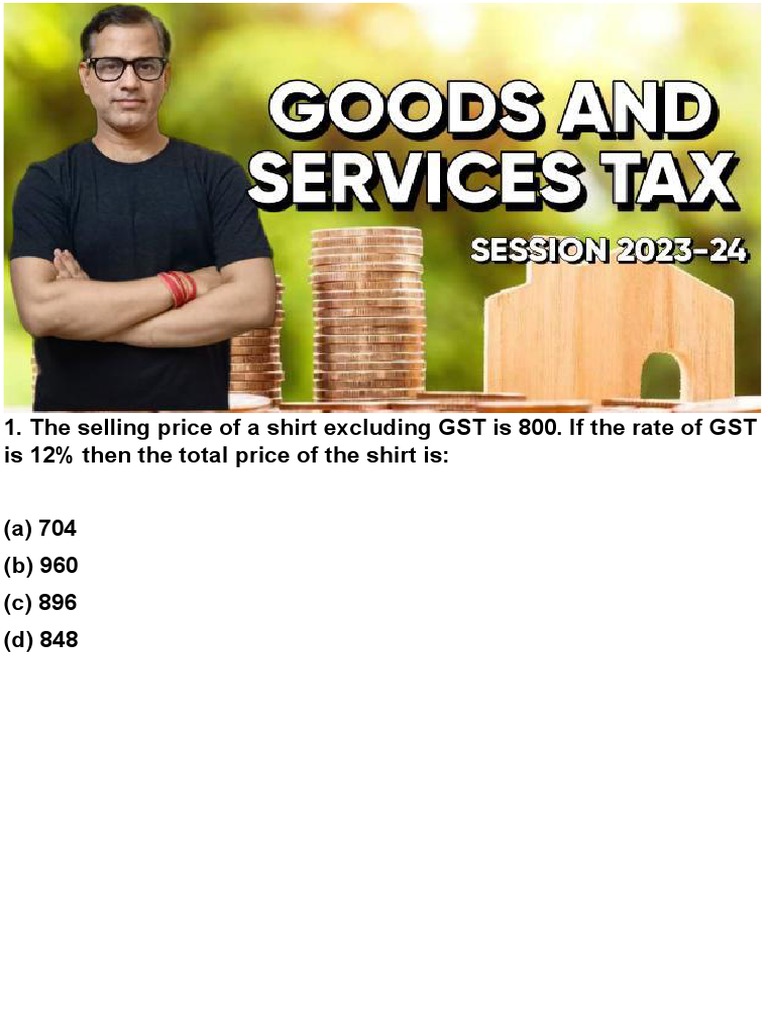 GST 2024 Batch | PDF | Value Added Tax | Taxes