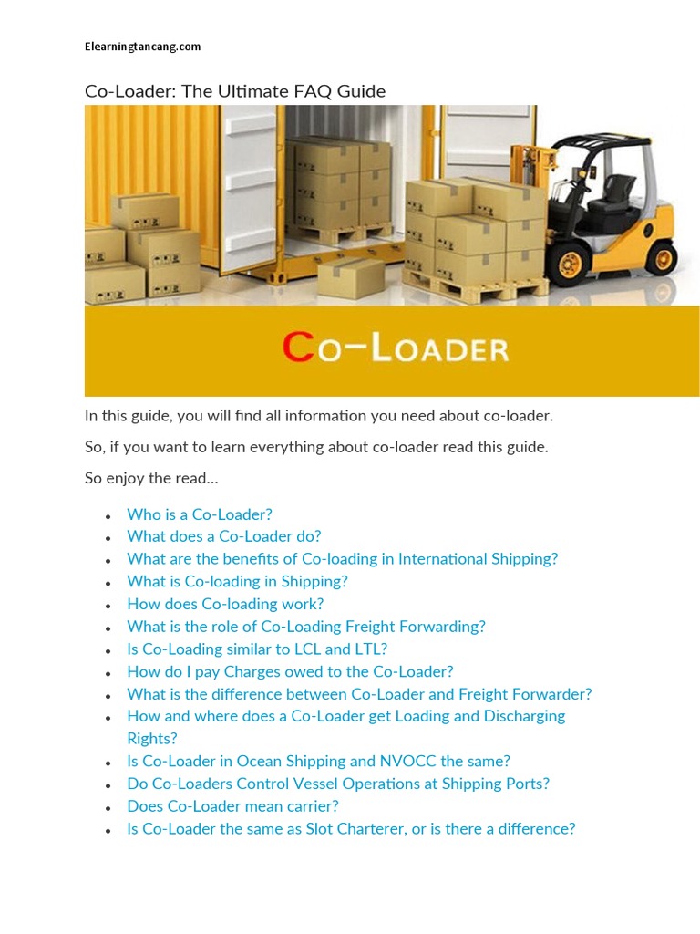 Co Loader Consol | PDF