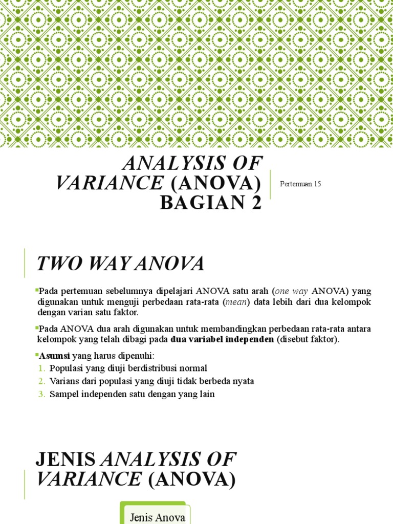 Panduan ANOVA Dua Arah | PDF