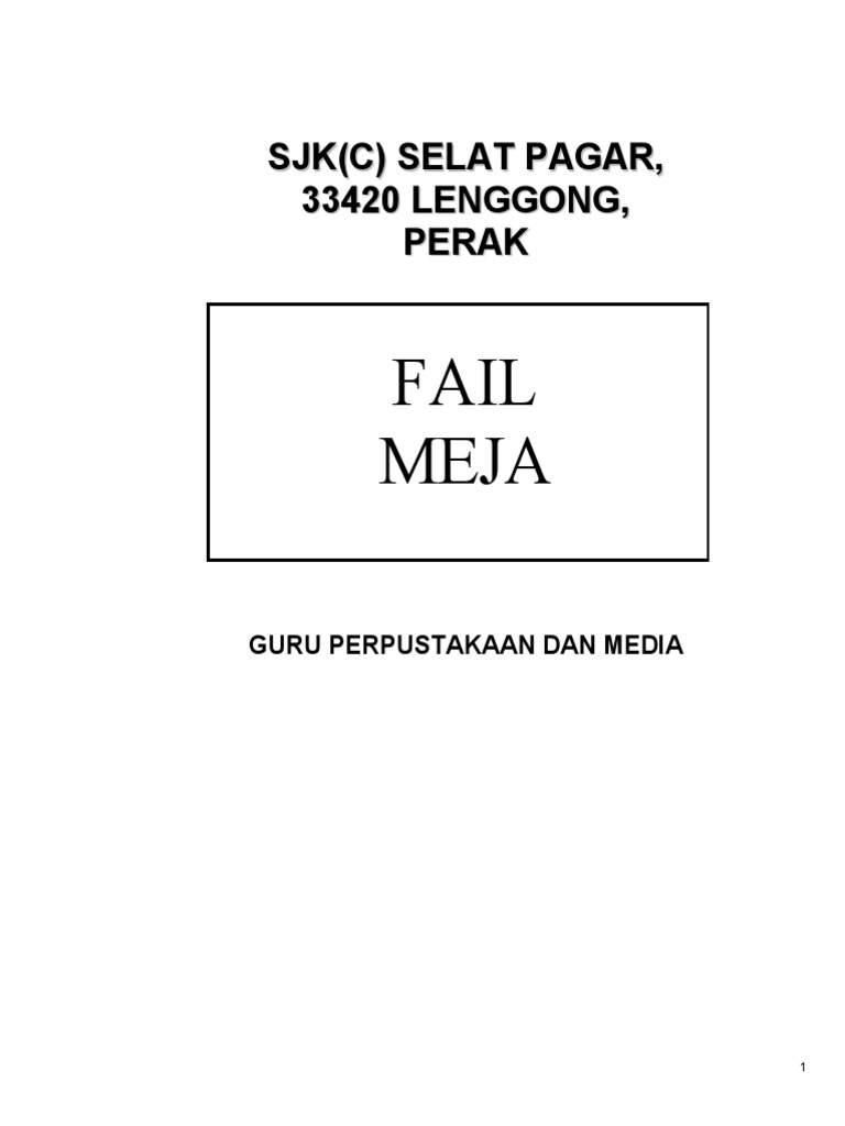 Fail Meja GPM - Terbaru | PDF