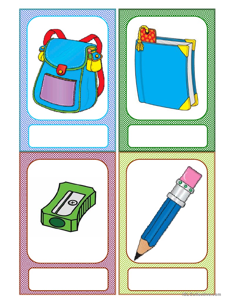 School Objects Flashcards | PDF