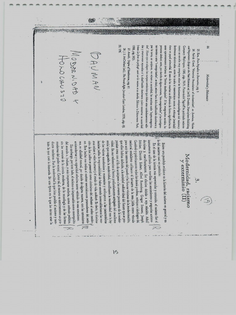 Bauman - Modernidad y Holocausto | PDF