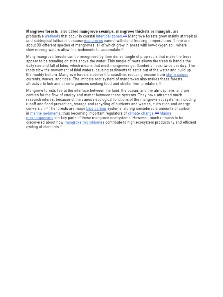 Overview of Mangrove Forest Ecosystems | PDF