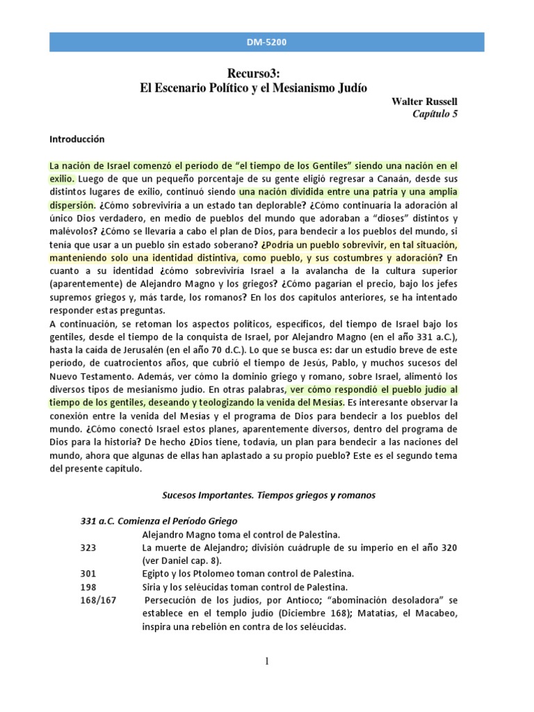 Recurso 3 Walter Russell Alejandro A Los Romanos | PDF | Dinastía asmonea | Alejandro el Grande
