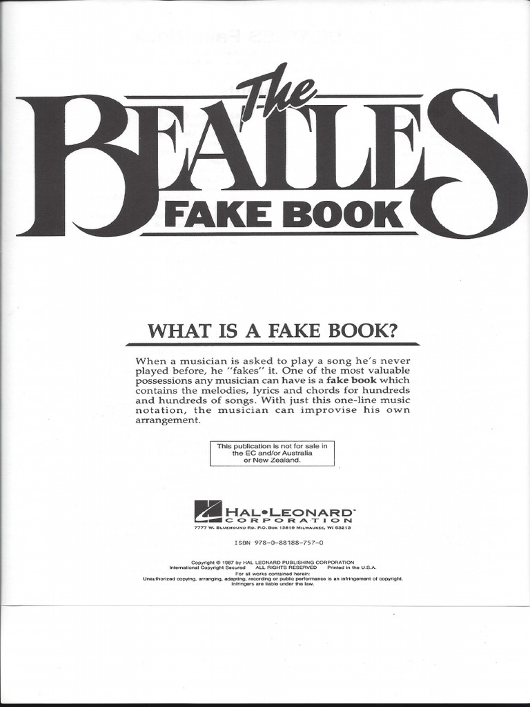 Beatles Fake Book | PDF