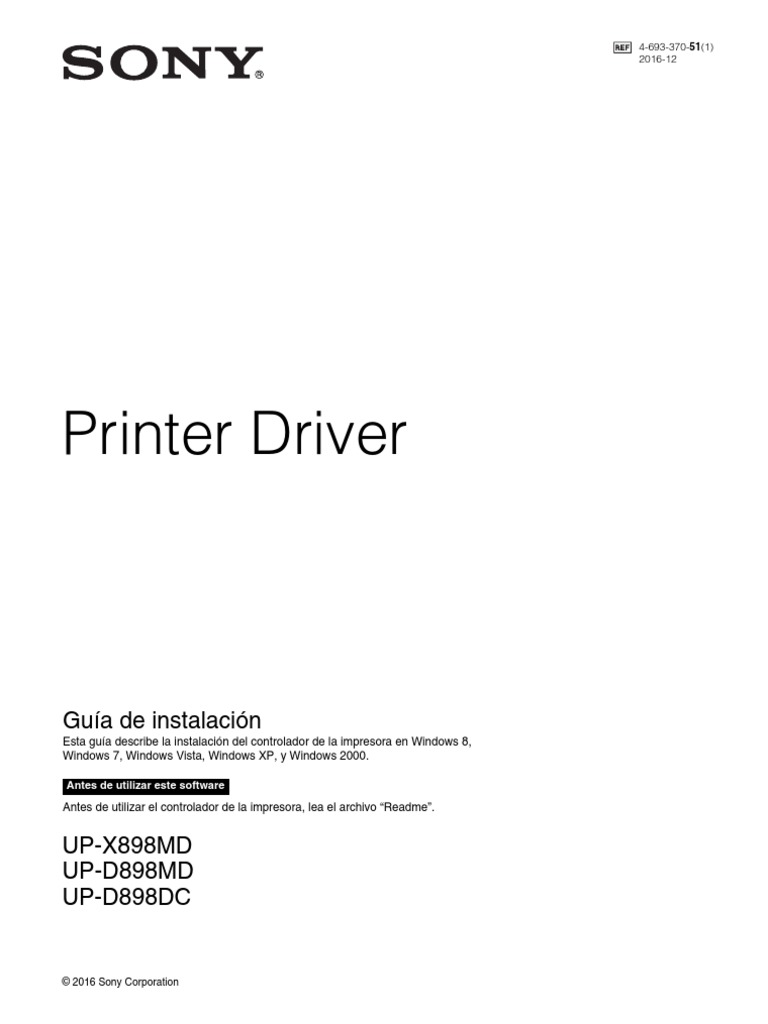 Instalacion de Driver Printer Sony | PDF | Windows 2000 | Microsoft Windows