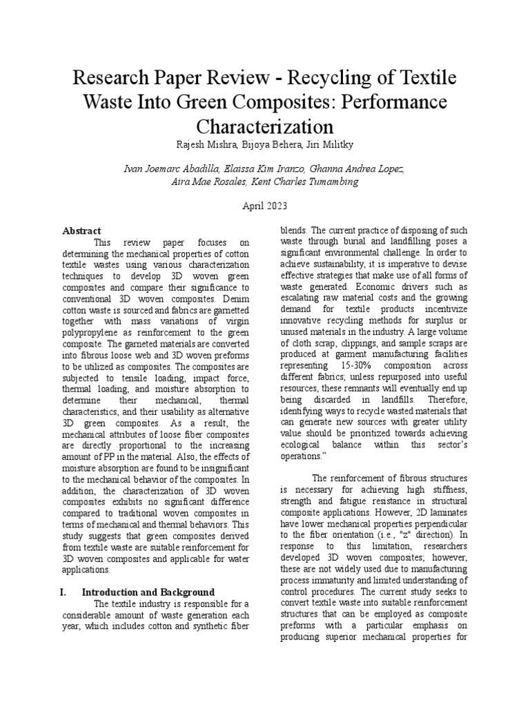 Partech Final Project | PDF | Composite Material | Textiles