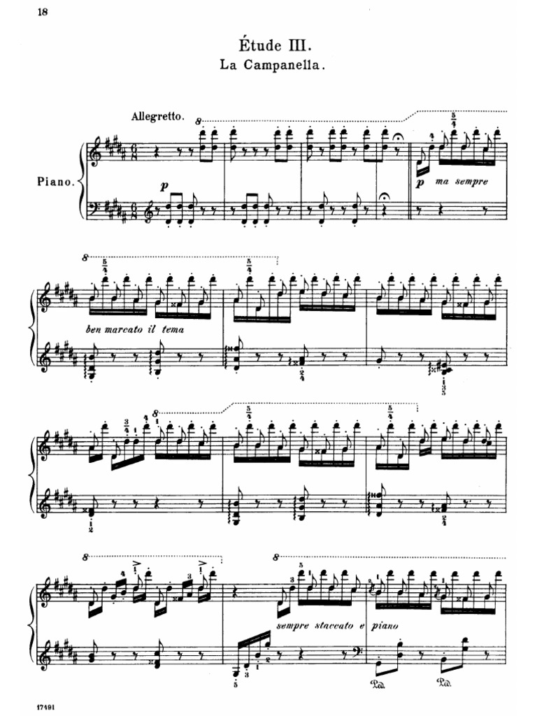 Liszt Paganini Etude 3 La Campanella 2 | PDF
