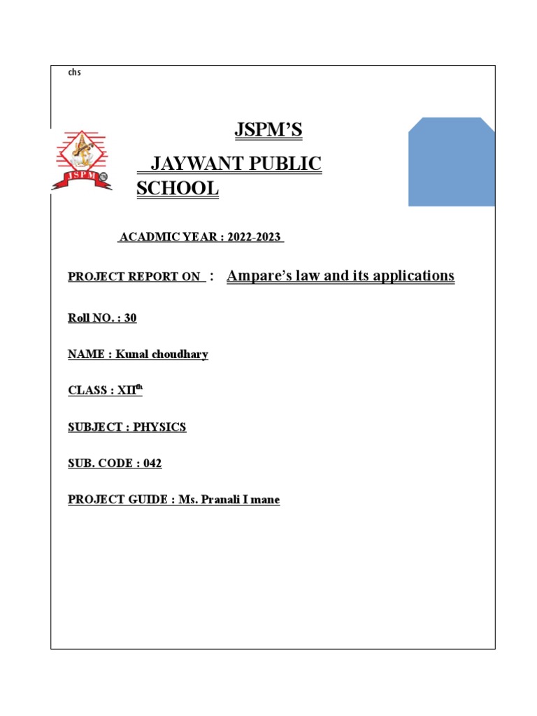 Class 12 TH Phy (Kunal) Investigatory Project | PDF