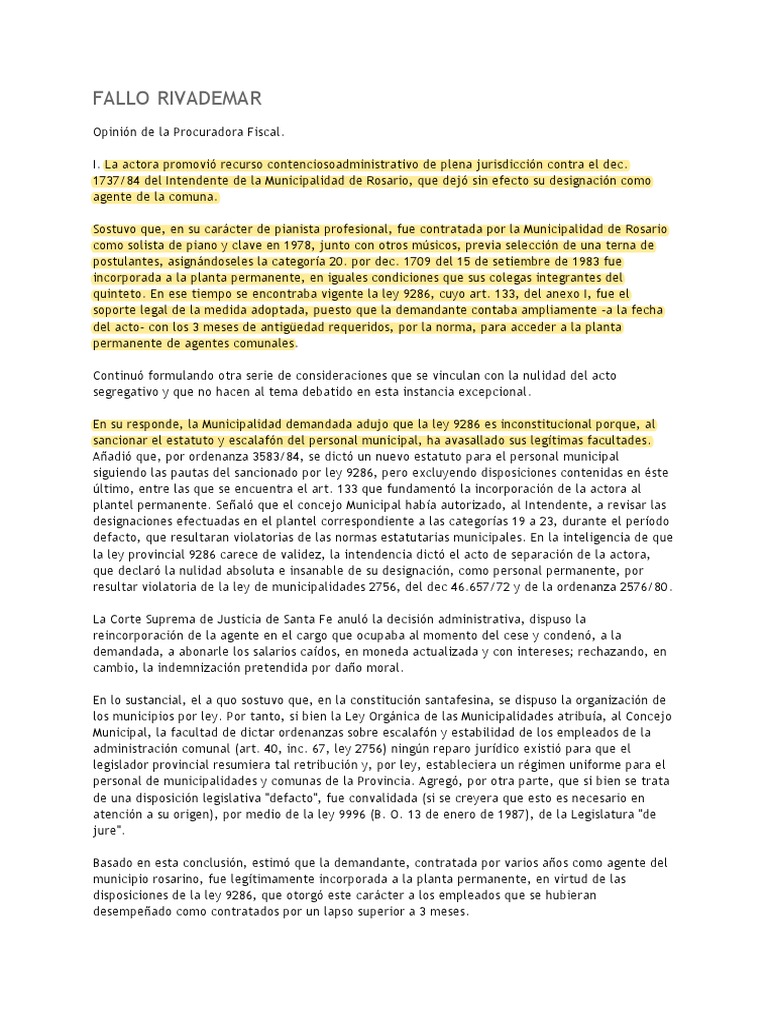 Fallo Rivademar | PDF | Política