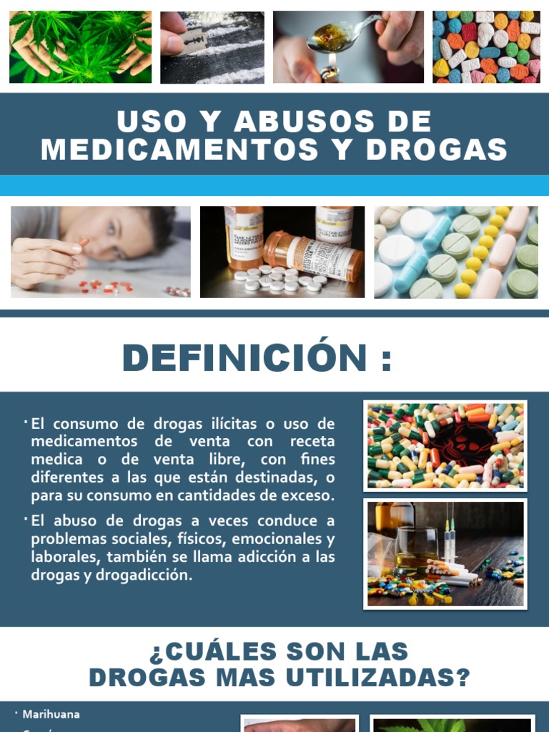 USO Y ABUSOS DE MEDICAMENTOS Y DROGAS | PDF | La dependencia de sustancias | Drogas