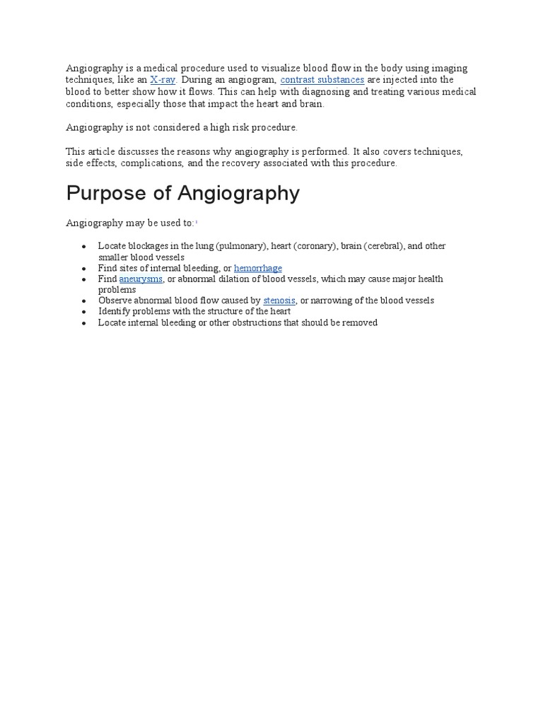 Angiography | PDF