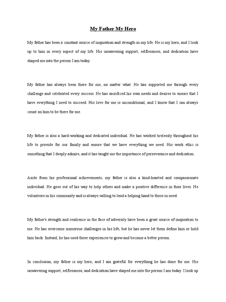 My Father My Hero | PDF