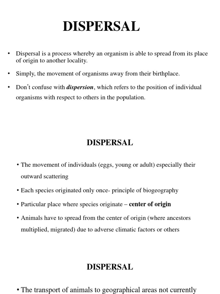 3 - Dispersal and Barriers | PDF | Biological Dispersal | Bird Migration