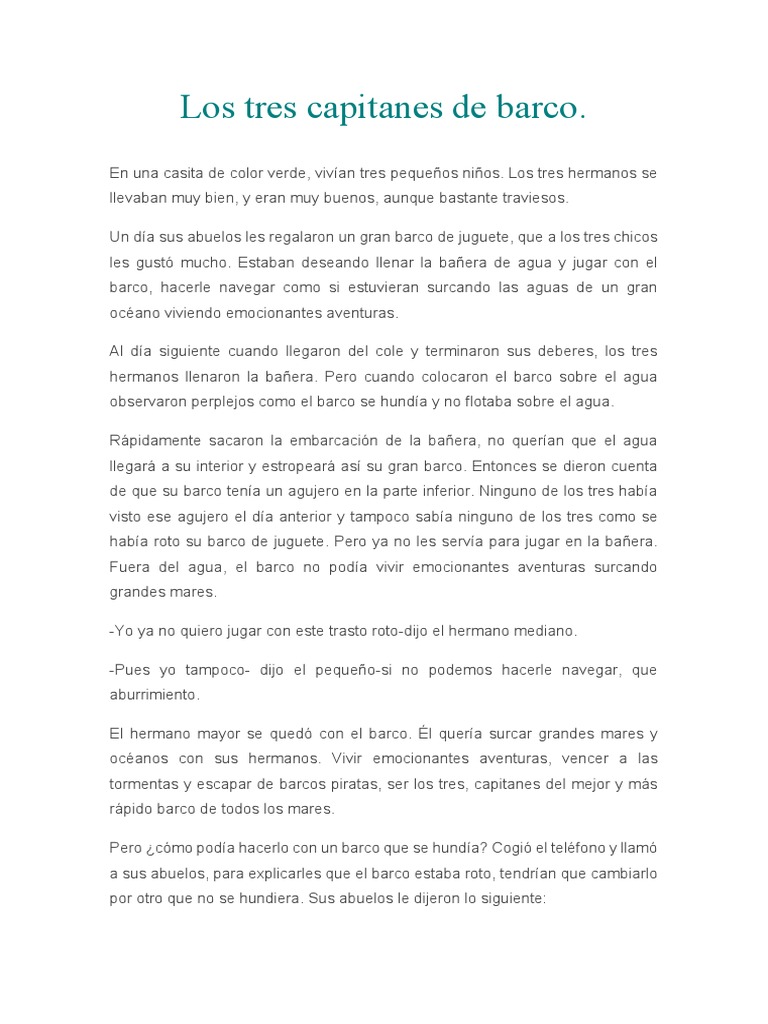 Los Tres Capitanes de Barco | PDF