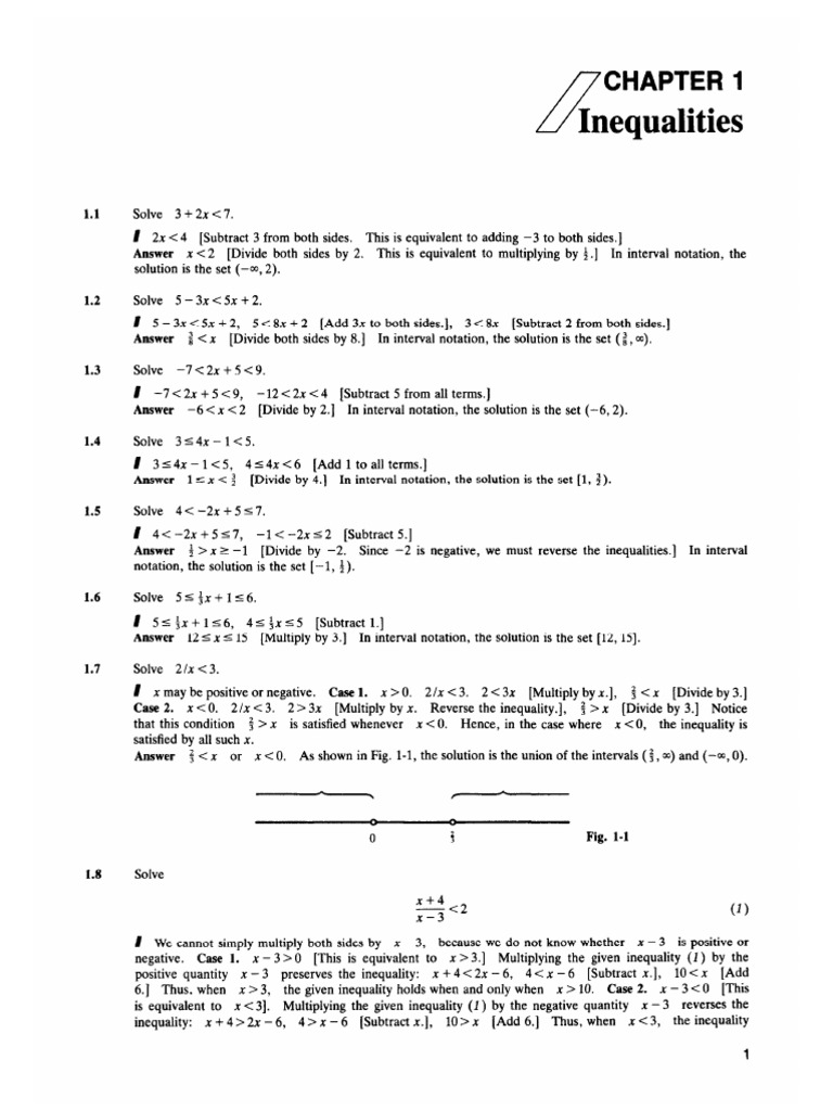 Inequalities Exercises | PDF