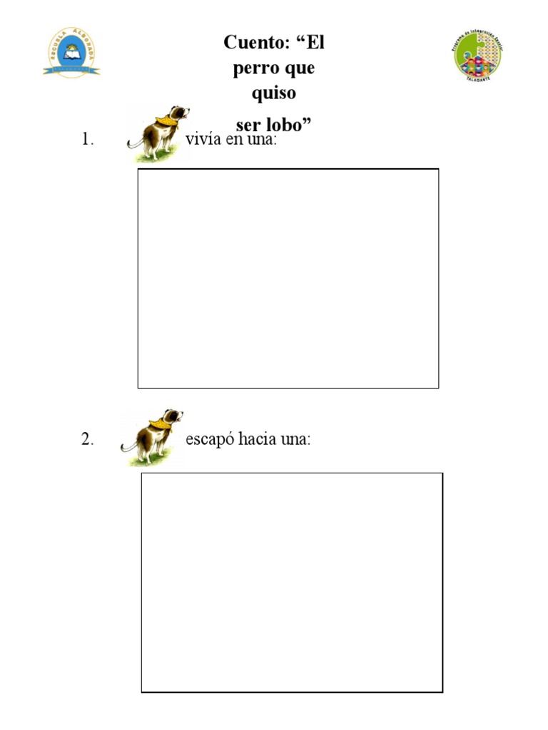 Actividad El Perro Que Quiso Ser Lobo Adaptada 2 | PDF