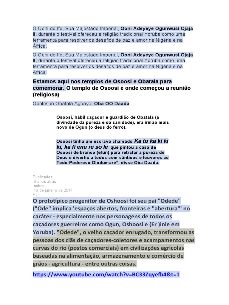 Osoosi | PDF | Santeria