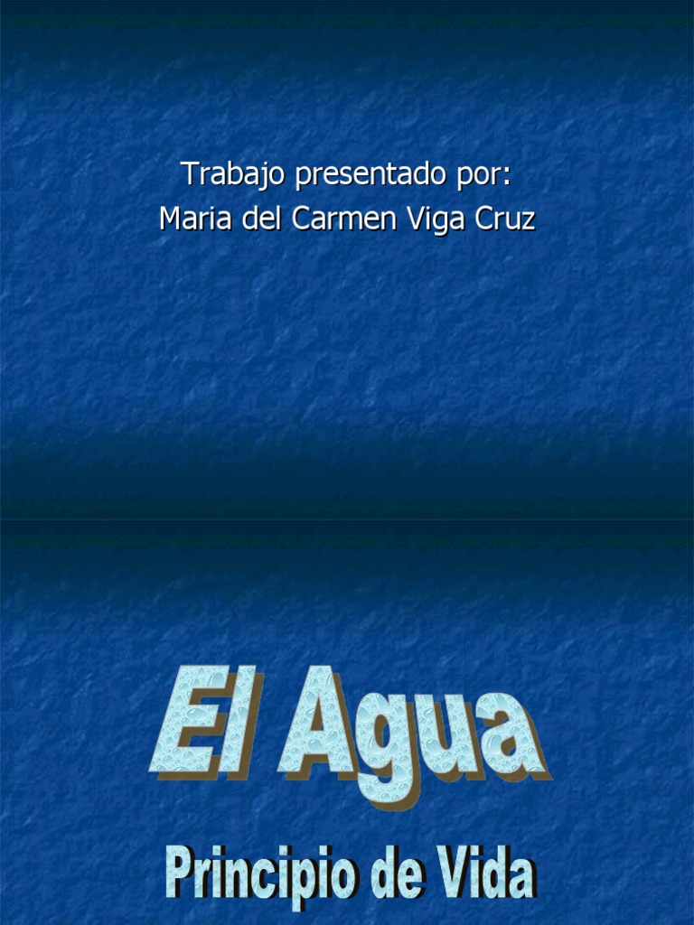 Agua - Principio de Vida | PDF Agua - Principio de Vida | PDF
