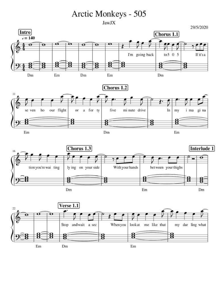 Arctic Monkeys - 505 | PDF