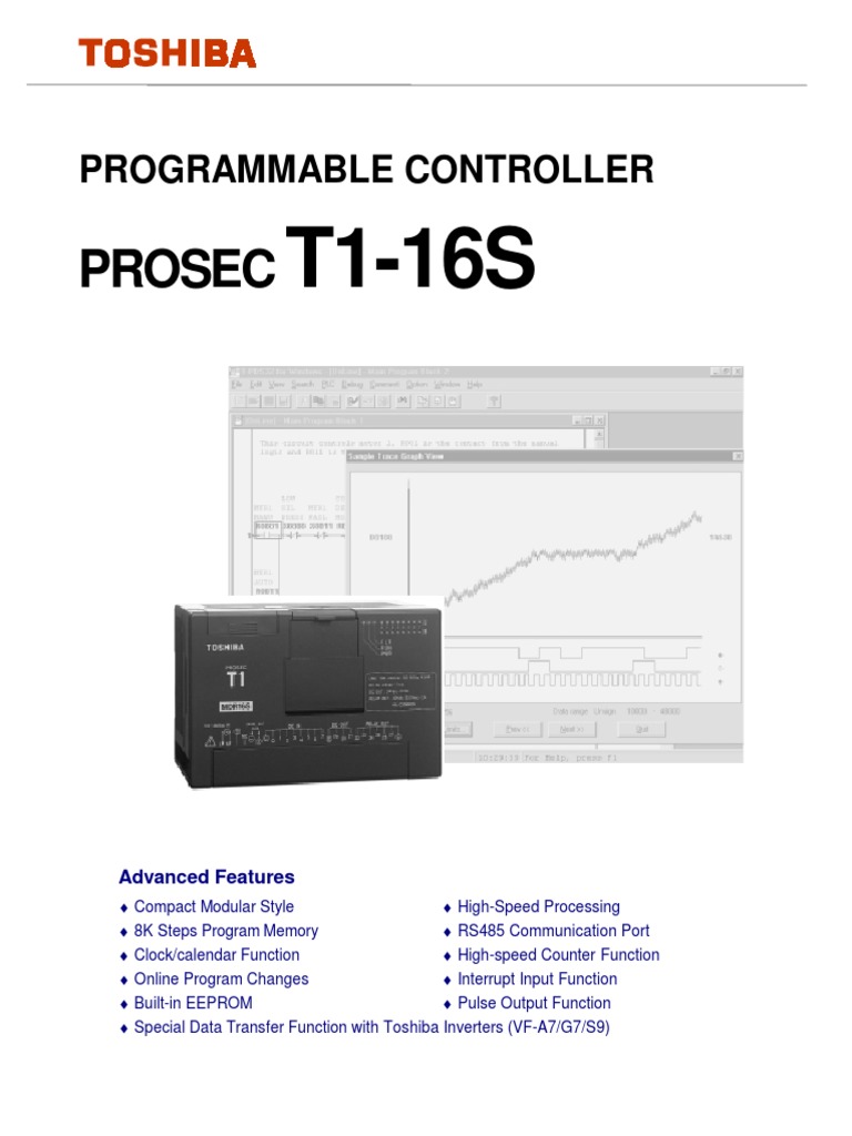 PROGRAMMABLE CONTROLLER PROSEC T1-16S. Advanced Features. Special Data ... PROGRAMMABLE CONTROLLER PROSEC T1-16S. Advanced Features. Special Data ...