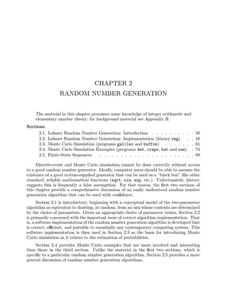 Leemis Random Numbers | PDF