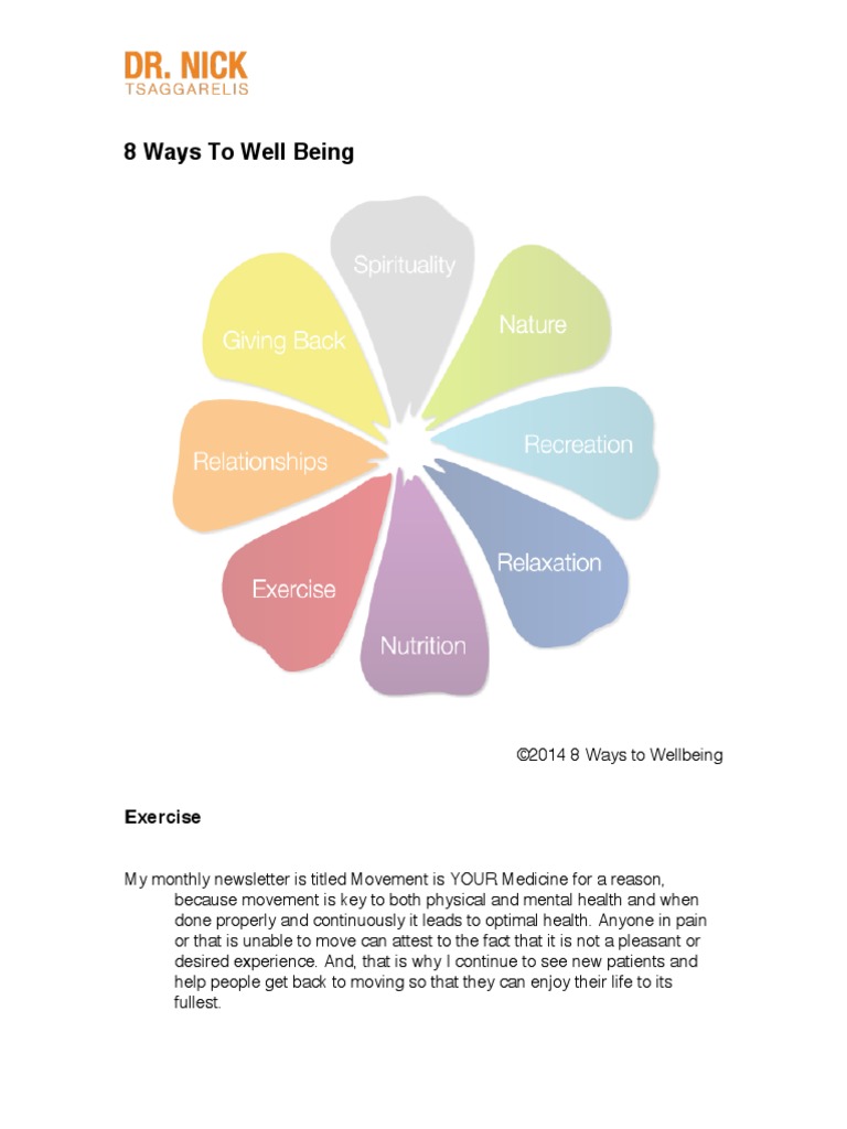 8 Ways To Well Being | PDF
