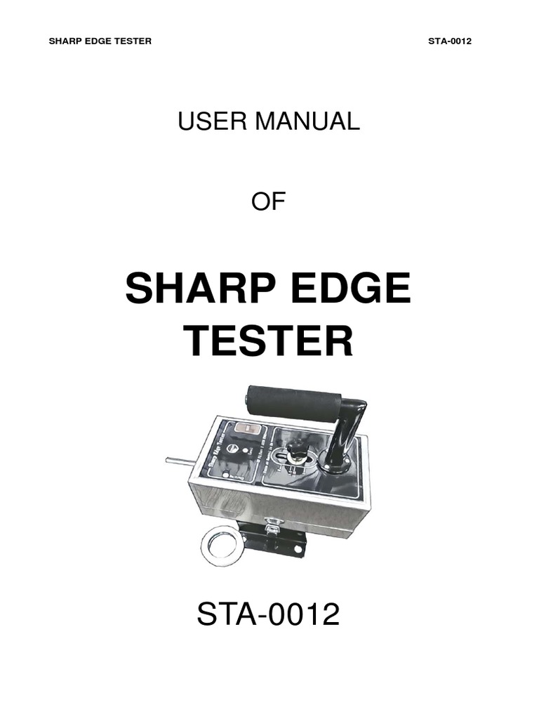 Id 168 en User Manual Sharp Edge Tester Unlocked | PDF | Rechargeable ...