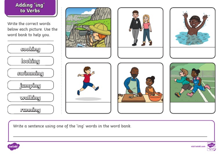T L 4299 Adding Ing To Verbs Activity - Ver - 3 | PDF | Language Arts ...