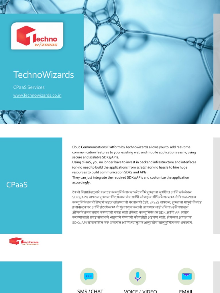 Technowizards CPaaS Presentation MULTILINGUAL | PDF