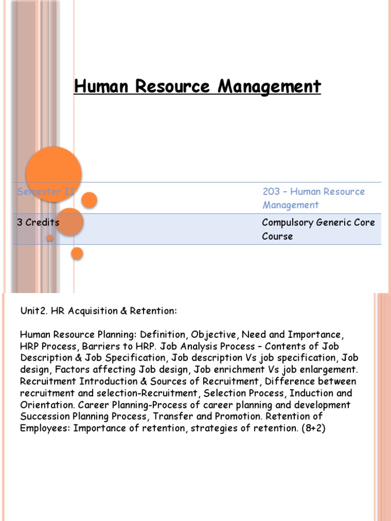 Unit 2. HR Acquisition & Retention | PDF