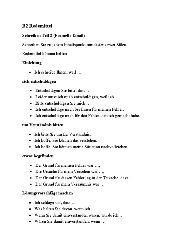 B2 Redemittel | PDF