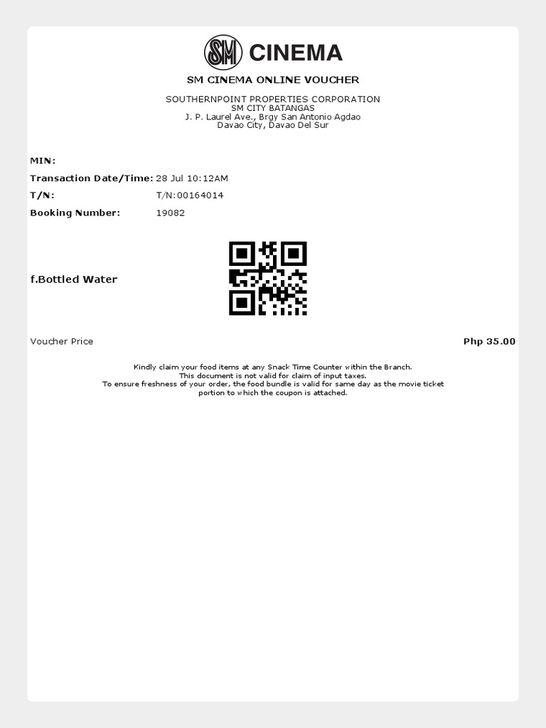 Oppenheimer Ticket Voucher for SM Cinema | PDF | Public Finance | Trade