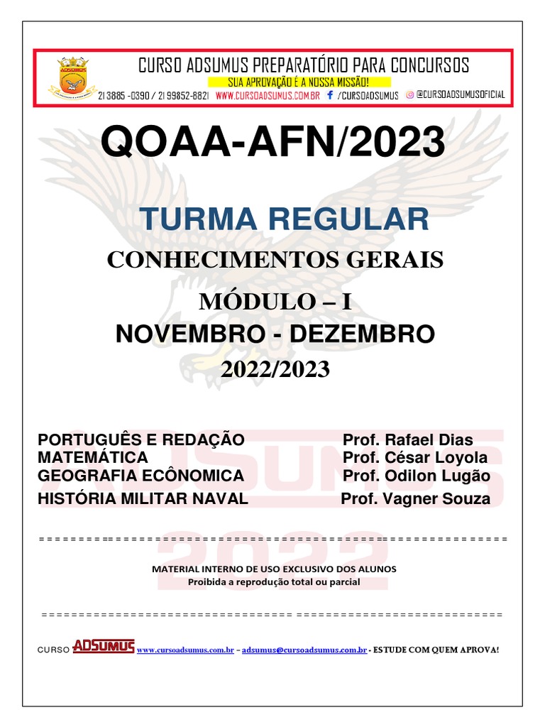Módulo 1 - Nov-Dez - Regular - Qoam 2023 - Completo Ead | PDF ...