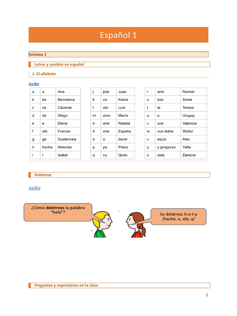 Español 1 (3272) Cuadernillo A1 Semana 1 | PDF | Idiomas | Estudios de idiomas extranjeros
