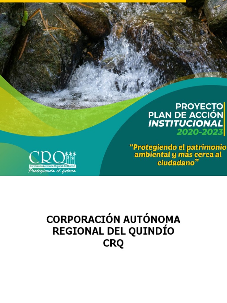 Crq Corporación Autónoma Regional Del Quindío Crq-2020-2023. Plan de ...
