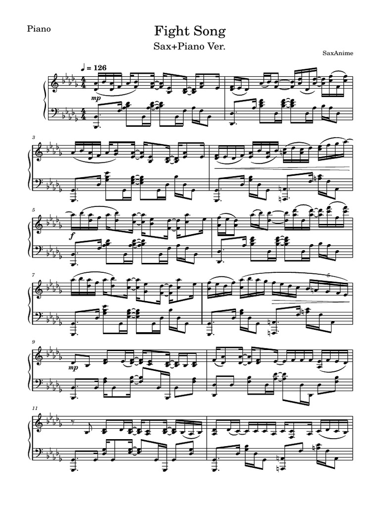 Fight Song Piano | PDF