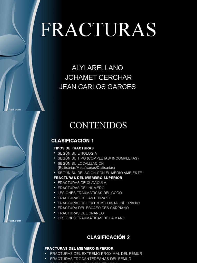 Diapositivas de Fracturas | PDF | Tobillo | Rodilla