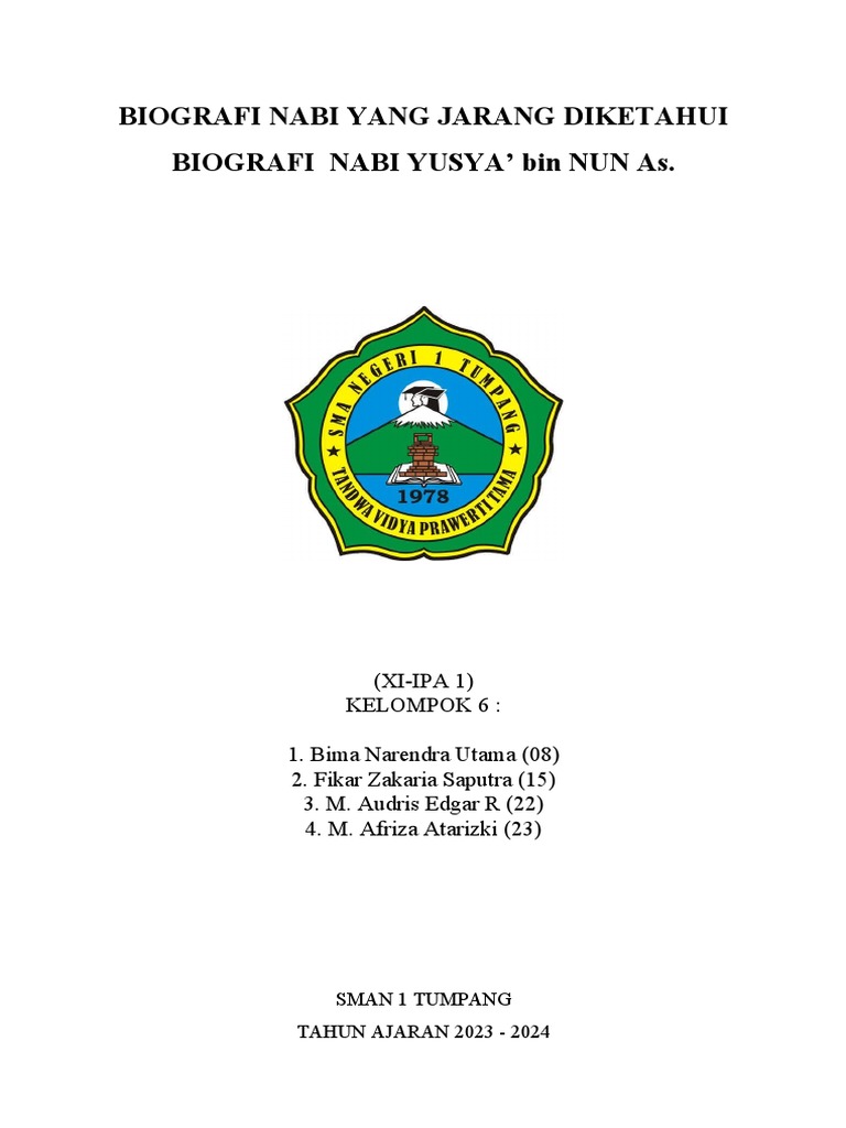 BIOGRAFI NABI YUSYA' Bin NUN As. | PDF