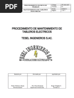 Formato de Protocolo de Mantenimiento Tableros | PDF | Ciencias fisicas | Electricidad