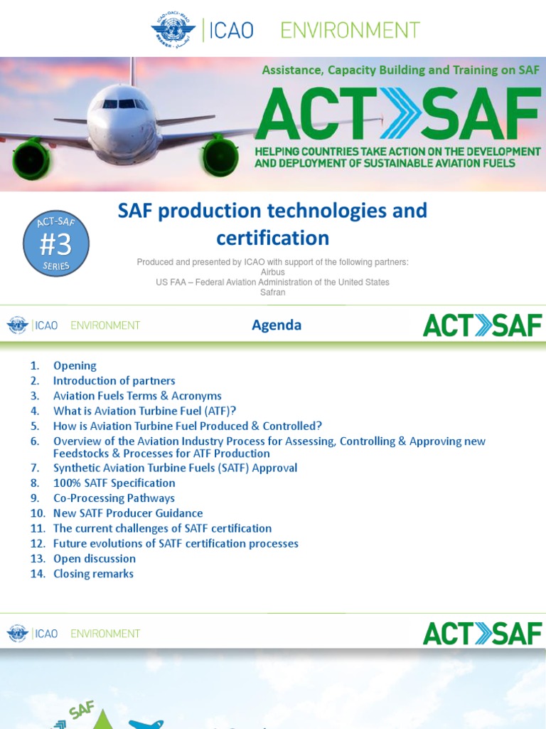 ACT SAF Series 3 - SAF Production Technologies and Certification | PDF
