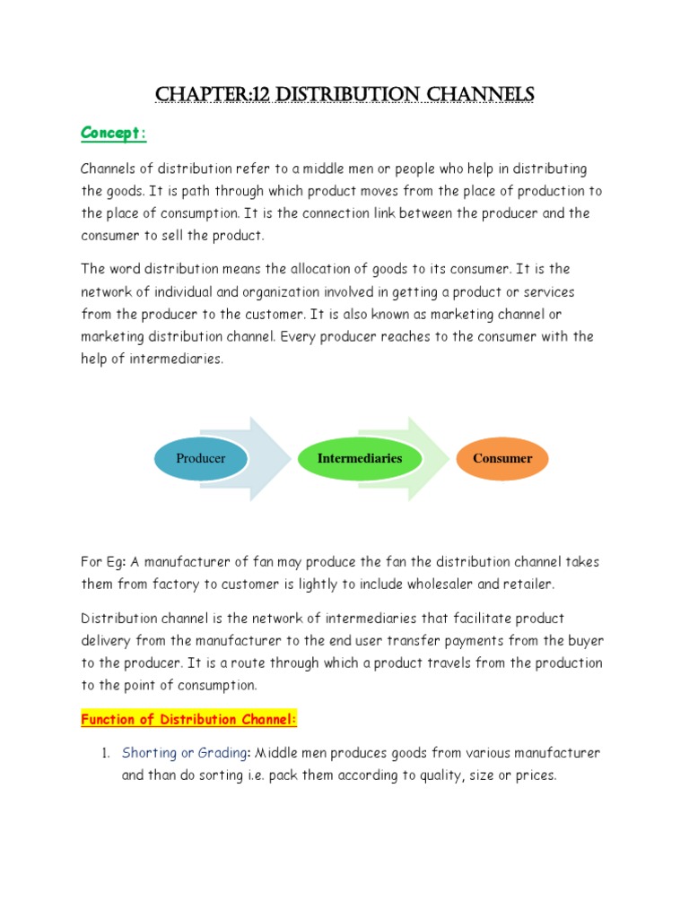 Understanding Distribution Channels | PDF