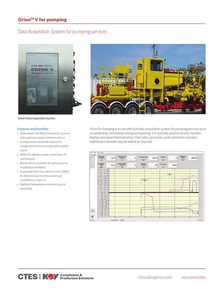Orion V For Pumping Data Sheet | PDF