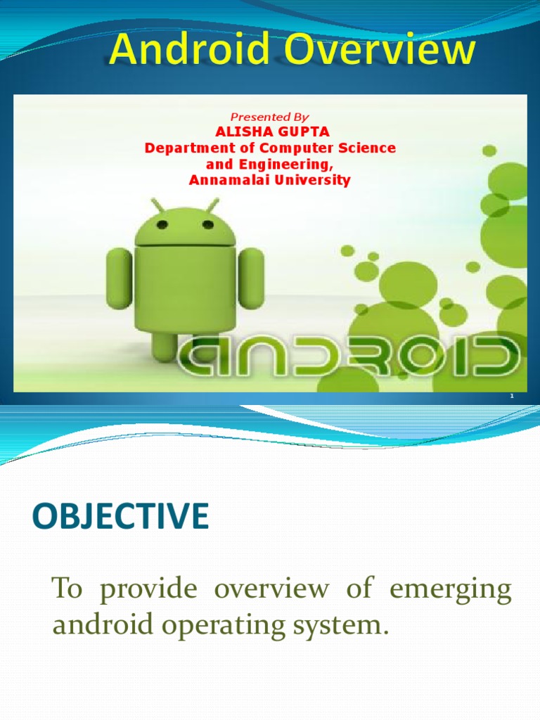 Department of Computer Science and Engineering, Annamalai University | PDF | Android (Operating ...